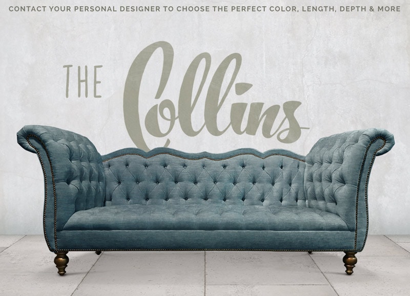 The Collins Scalloped Back Chesterfield Sofas & More | of Iron & Oak